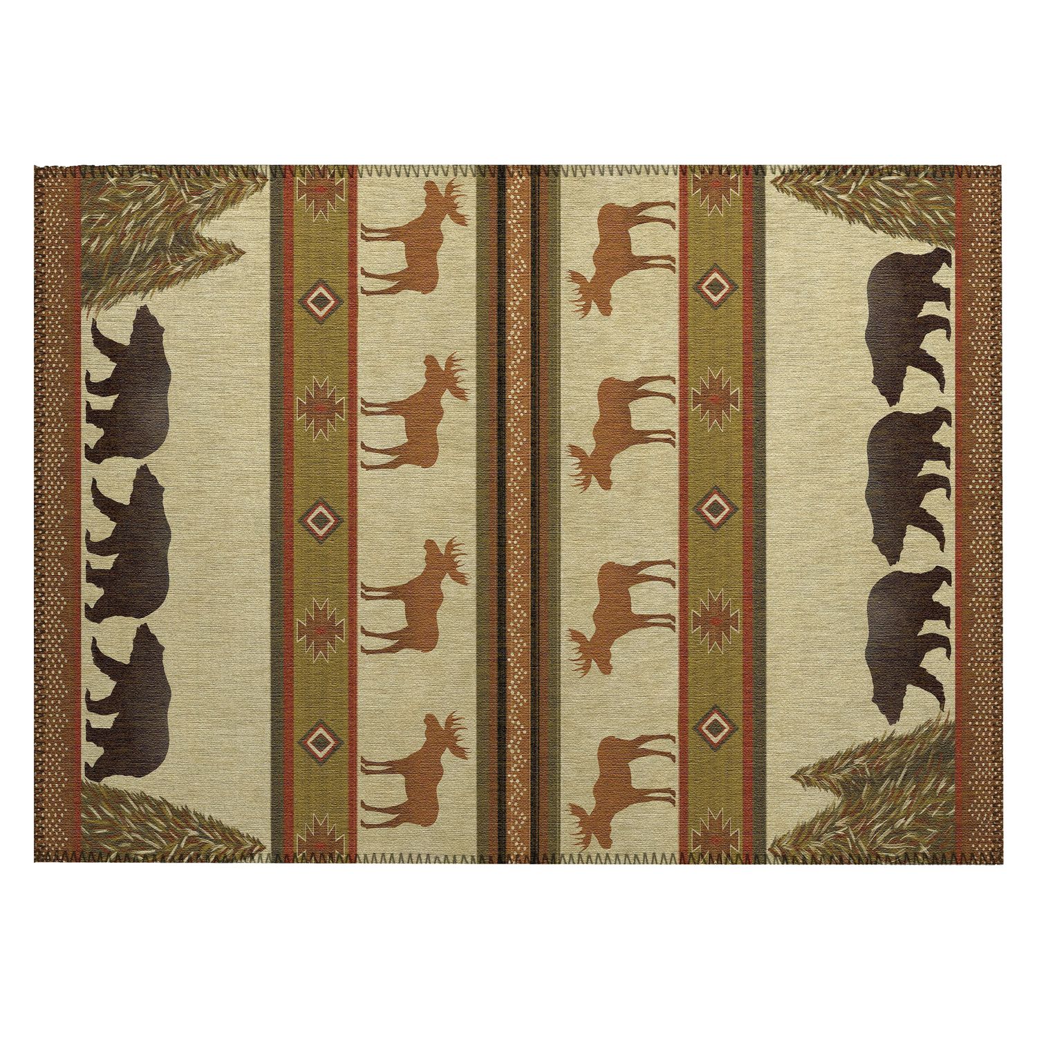 Excursion EX1 Beige Farmhouse Rug 5' X 7 ' 6" - Walmart.com