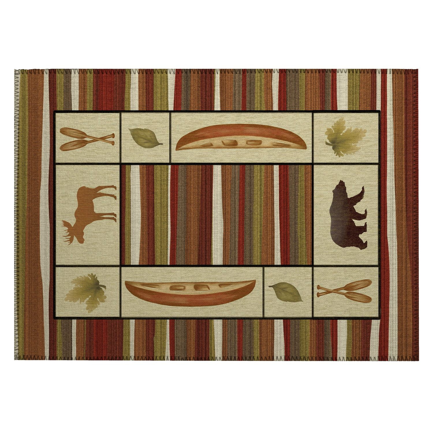 Excursion EX3 Red Farmhouse Rug 3' X 5' - Walmart.com