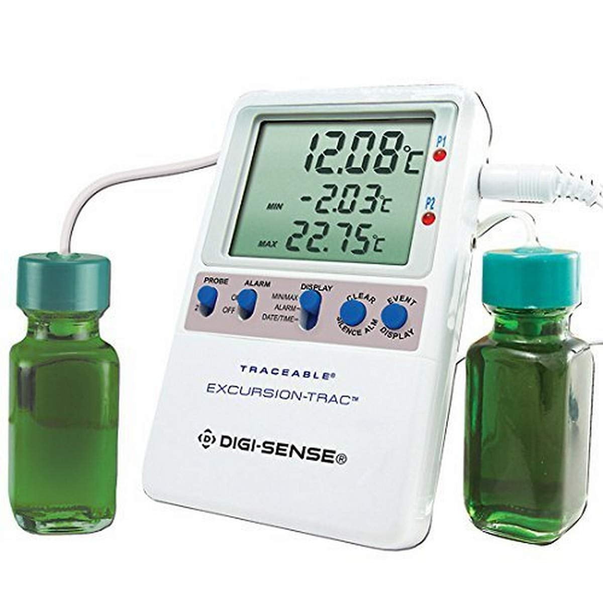 Excursion-Trac Calibrated Data Logger Thermometer with 2 Probes, –58 to ...