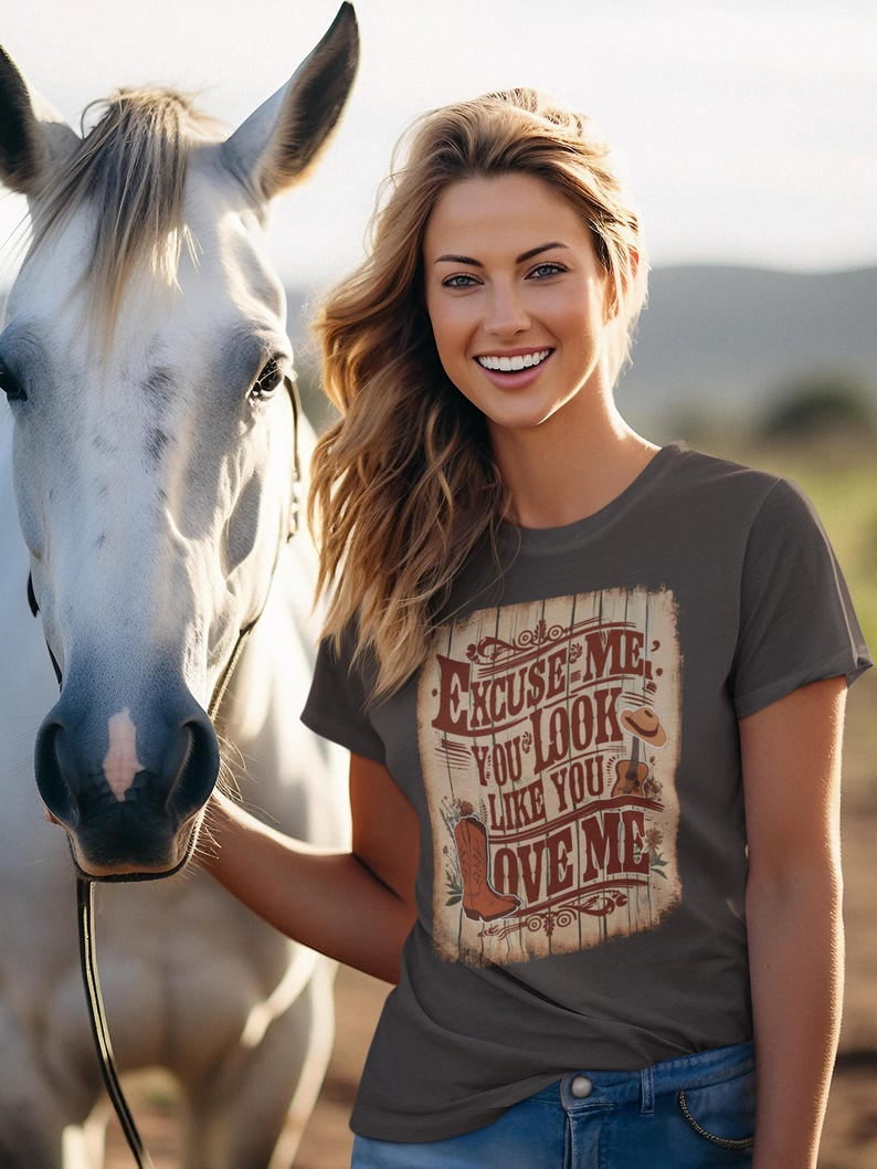 Excuse Me, You Look Like You Love Me Western Shirt, Country Music Tee ...