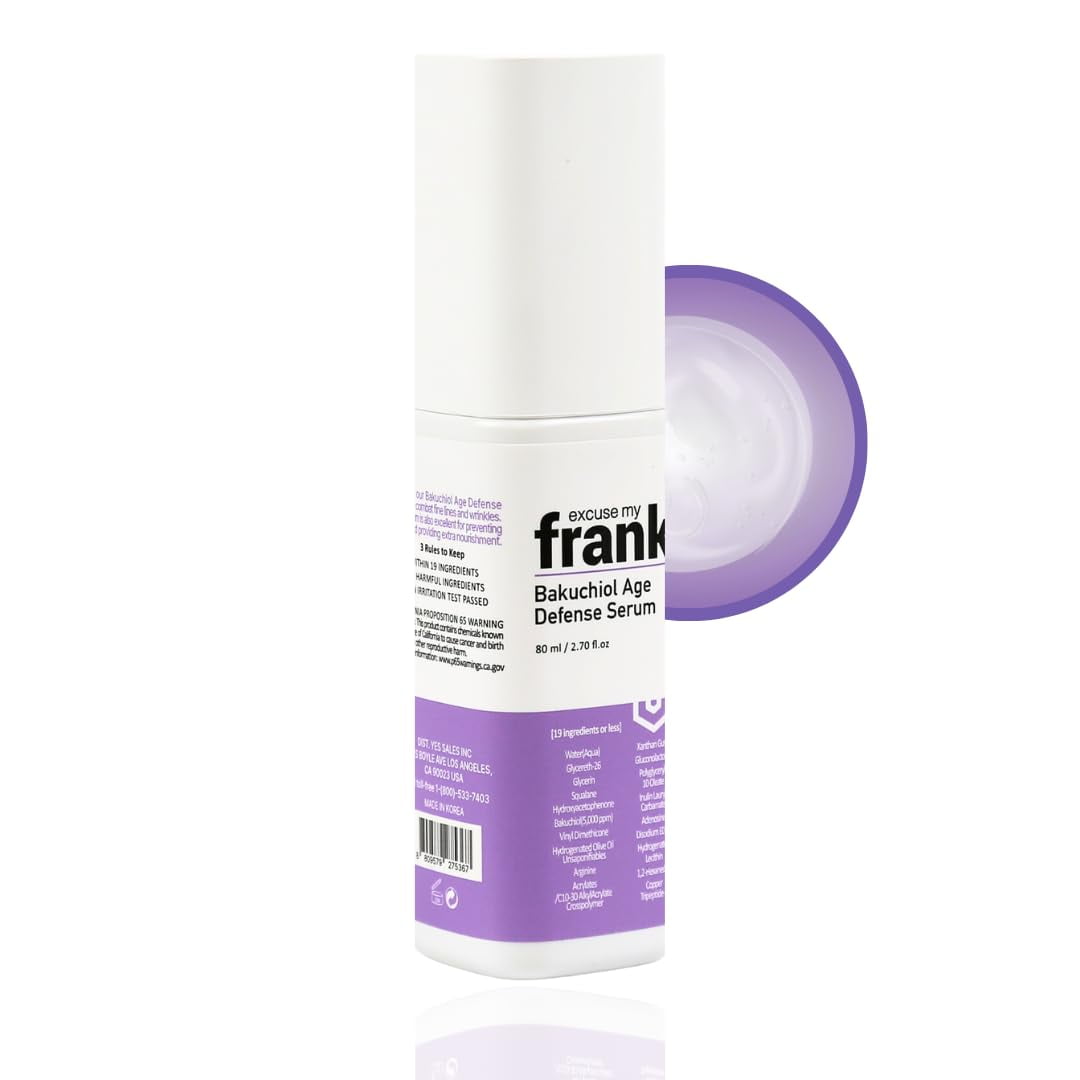Excuse My Frank Bakuchiol Age Defense Serum, for Smoothing Fine Lines ...
