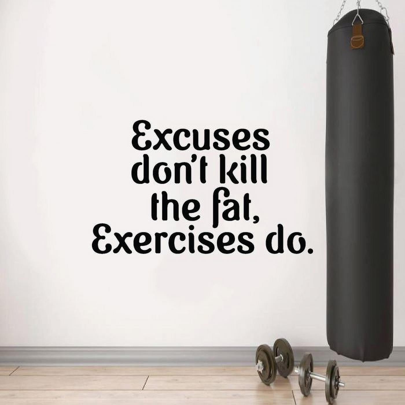 Excuses Dont Kill The Fat, Exercises Do - Exercise Workout Motivation ...