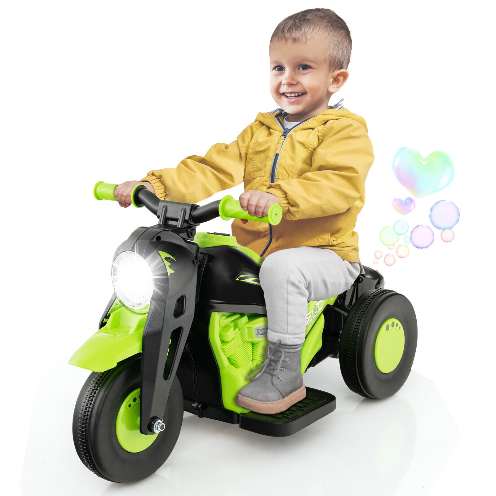 Exdeerjoy 6V Kids Bubble Car Electric Ride on Motorcycle w/ Music ...