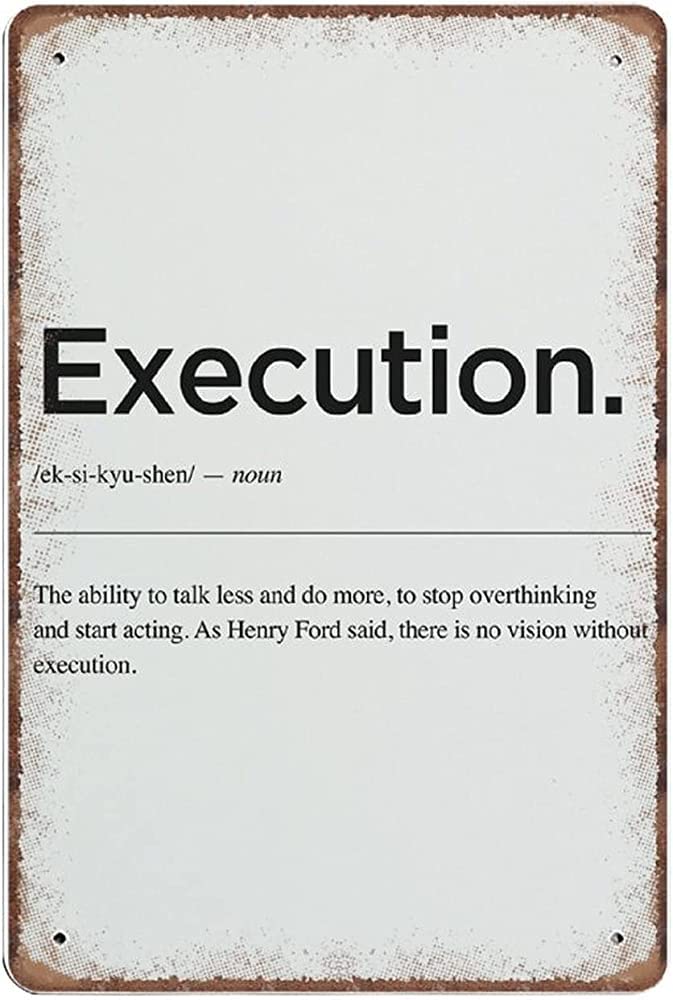 Execution Definition Office Wall Art Home Office Prints Motivational ...