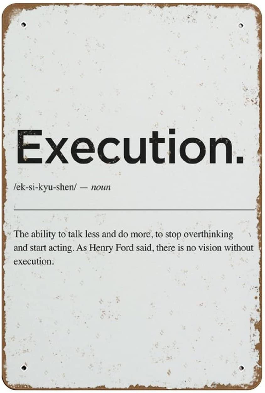Execution Definition Office Wall Art Home Office Prints Motivational ...