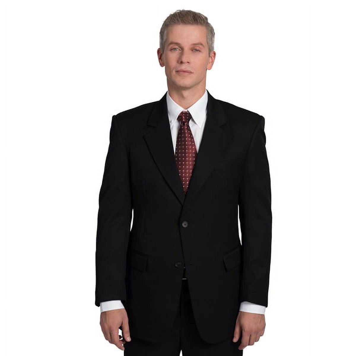Executive Apparel 1050 Men's Blazer EasyWear 2-Button Polywool-Black-42 ...