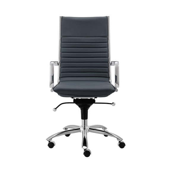 Executive Blue and Chrome High Back Office Chair - Walmart.com