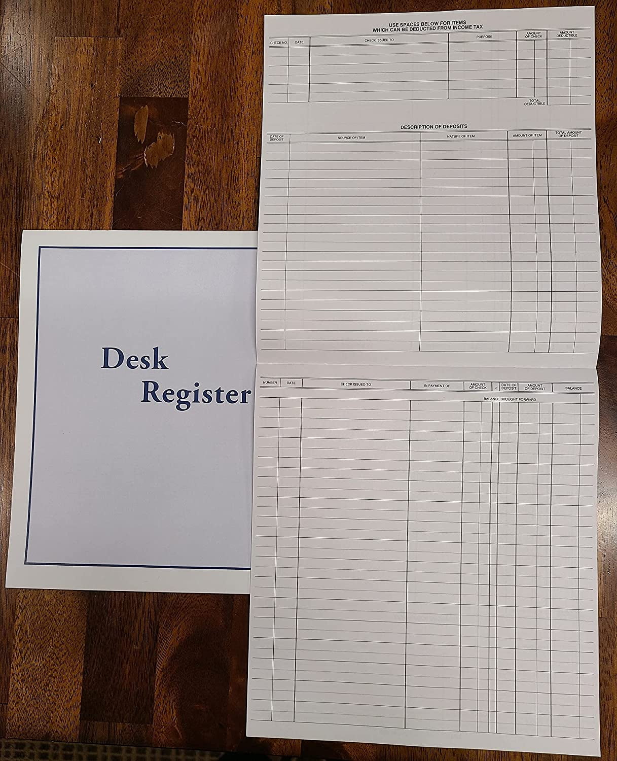Executive Business Deskbook Desk Register Large Format Check ...