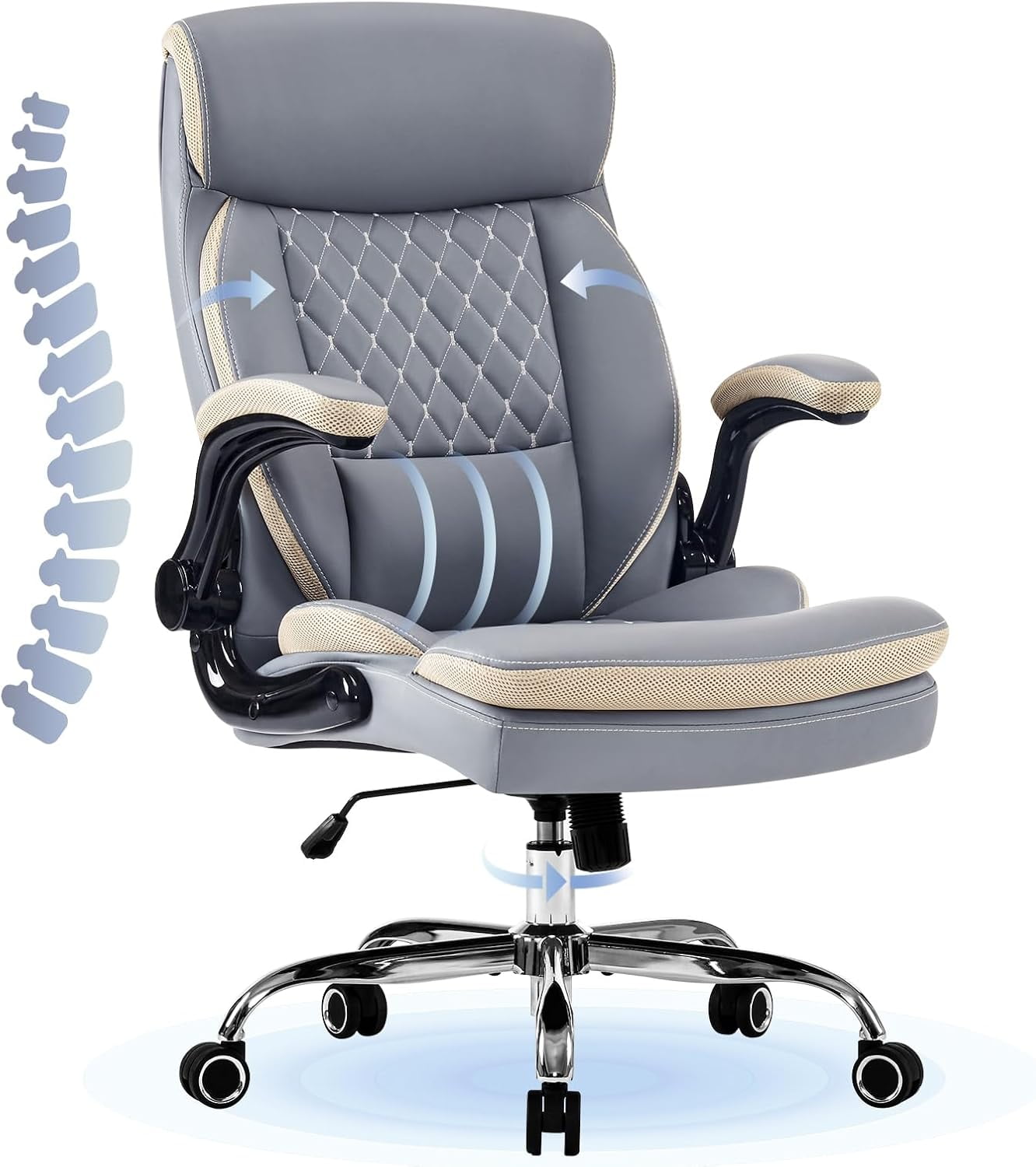 Executive Chair, Heavy Duty Ergonomic Office Chair with Extra Wide Seat ...