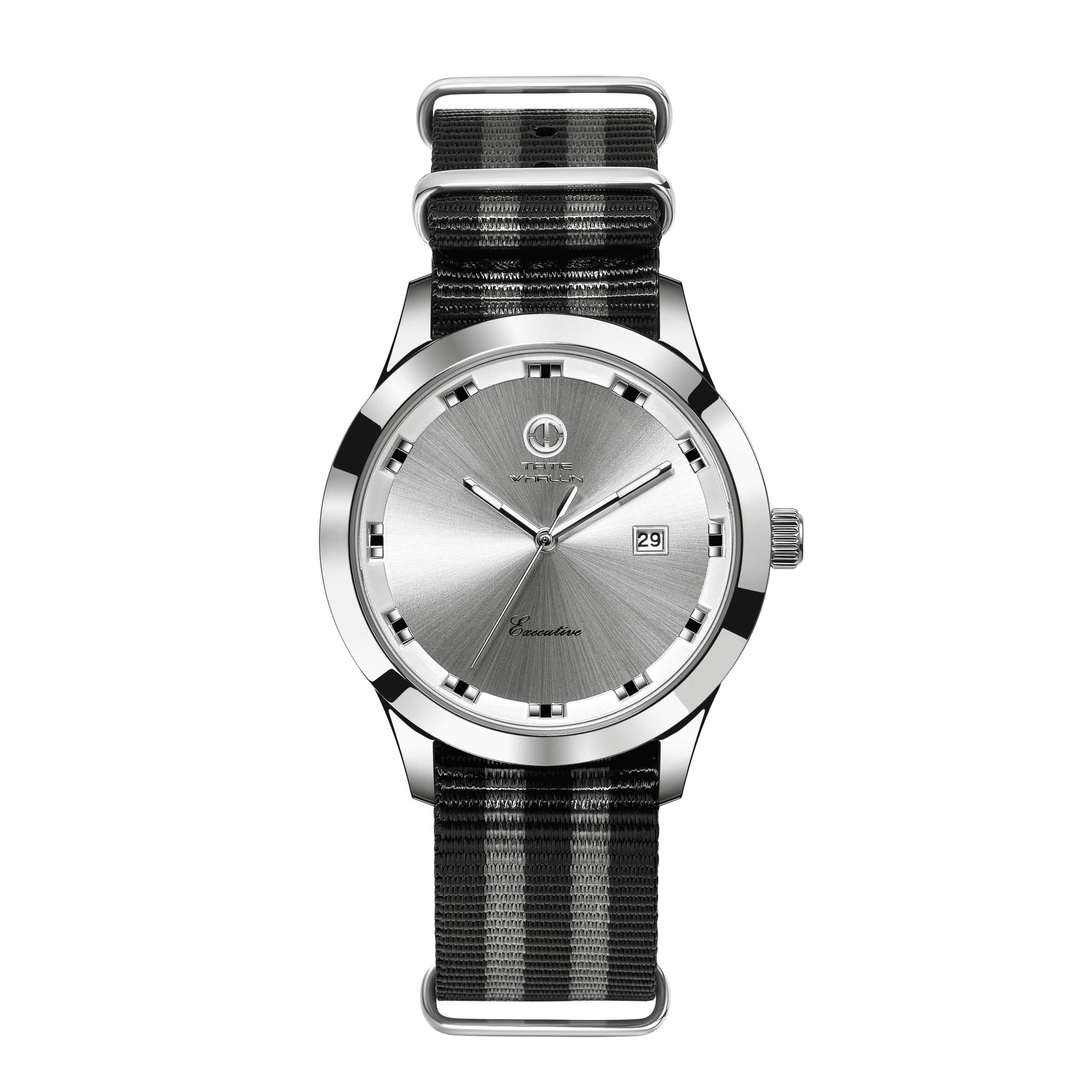 Executive DMV - Black and Grey Striped Nato - Walmart.com