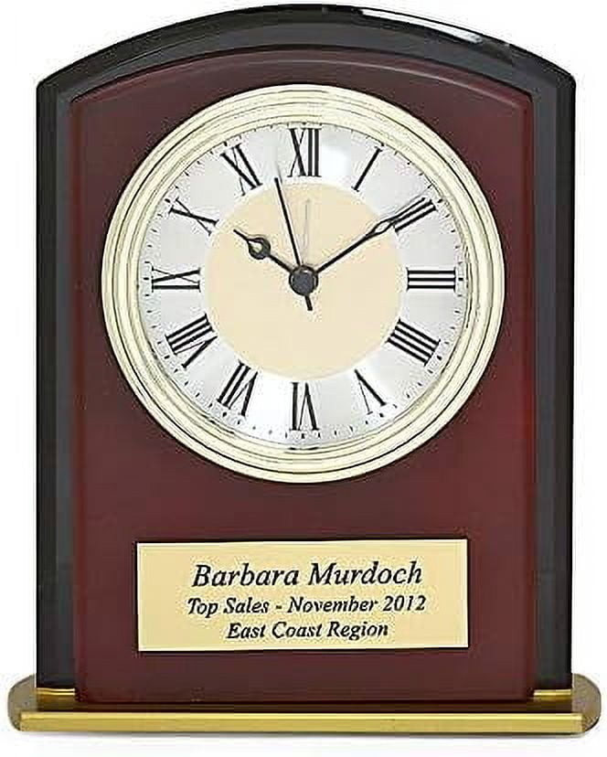 Executive Gift Shoppe - Square Arch Mahogany Finish & Black Glass ...