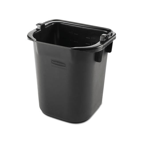 Rubbermaid Commercial Executive Heavy Duty Pail, Black, Plastic, 5 ...