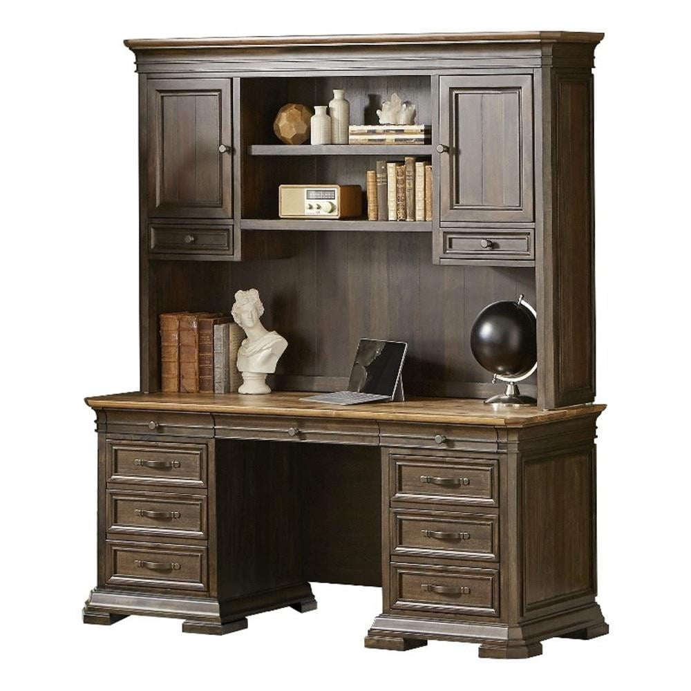 Martin Sonoma Executive Office Hutch with Wood Doors, Two Drawers ...