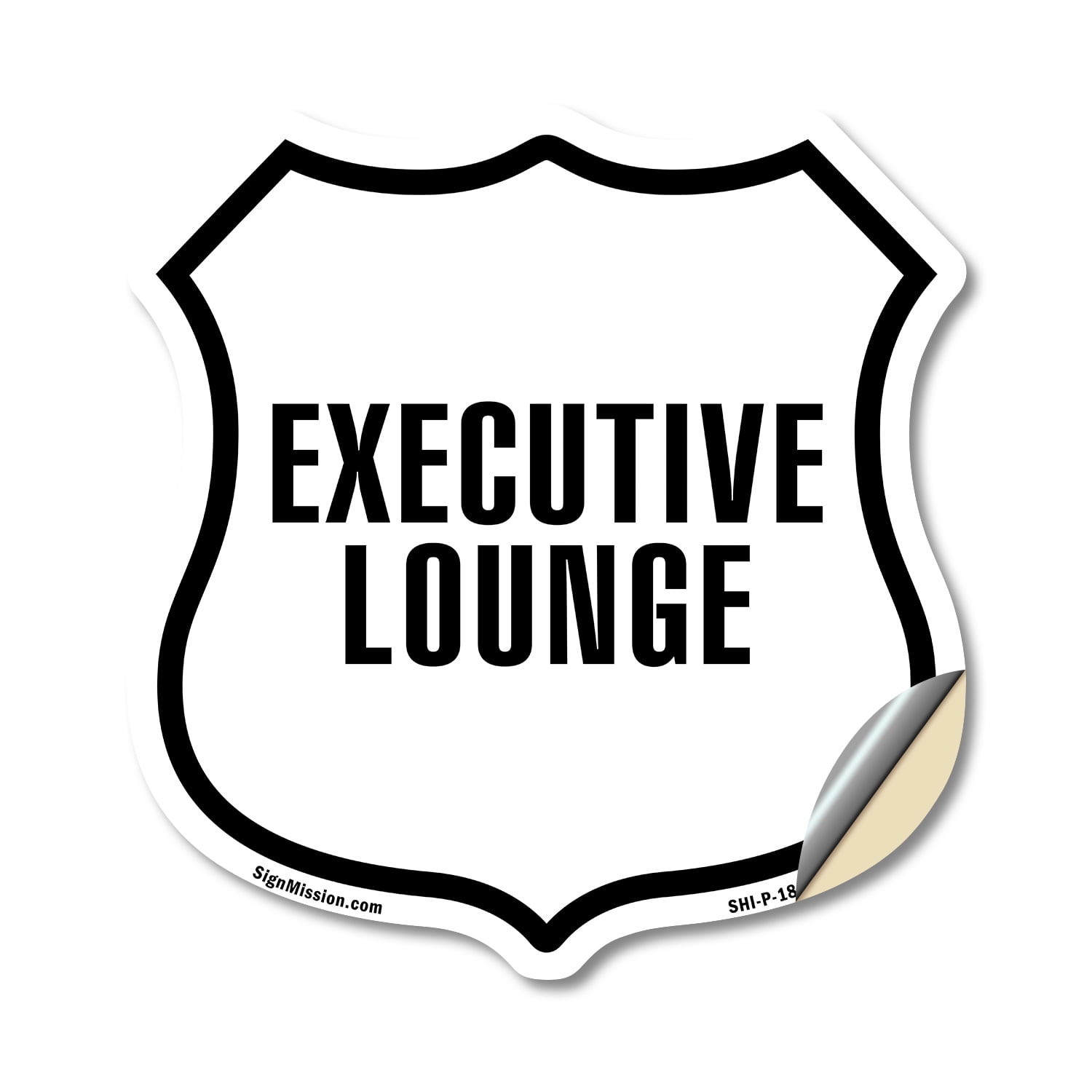 Executive Lounge 12 inch X 12 inch Shield Shaped Heavy Duty 3.2 mil ...