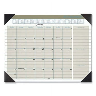 BAZIC Desk Pad Calendar Undated 12-Months 17" X 22" Customize Planner ...