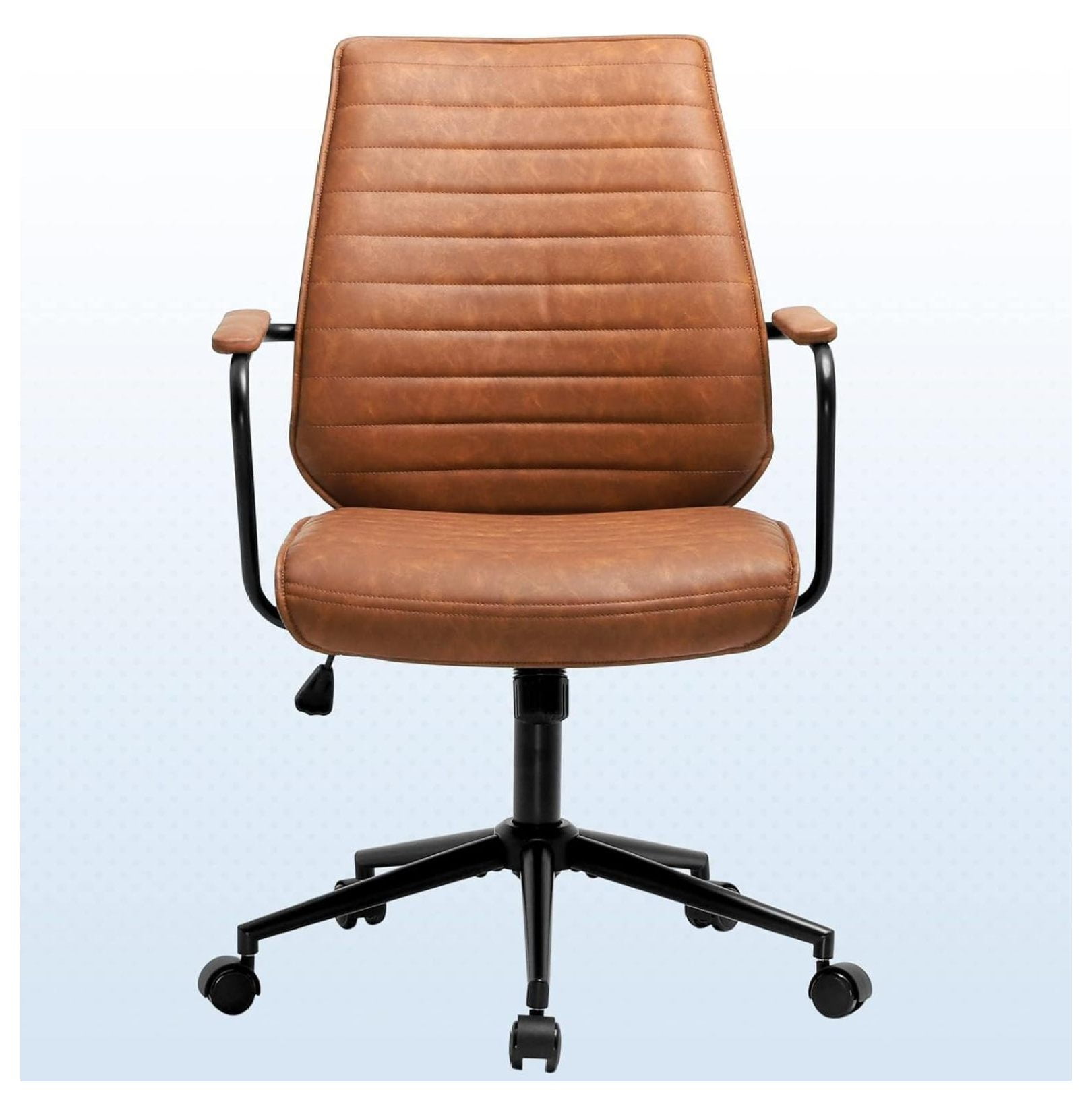 Executive Office Chair Adjustable Leather Chair Back Swivel Office Desk ...