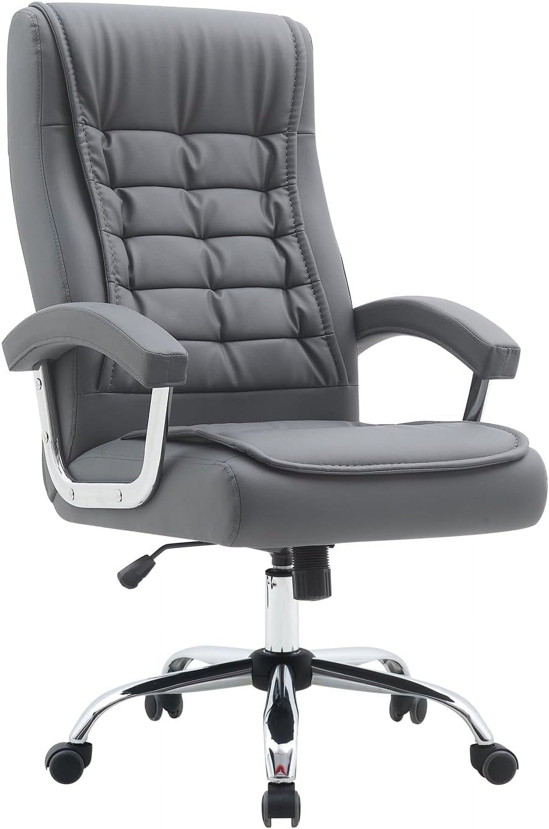 Executive Office Chair Adjustable Leather Chair High Back Swivel Office ...