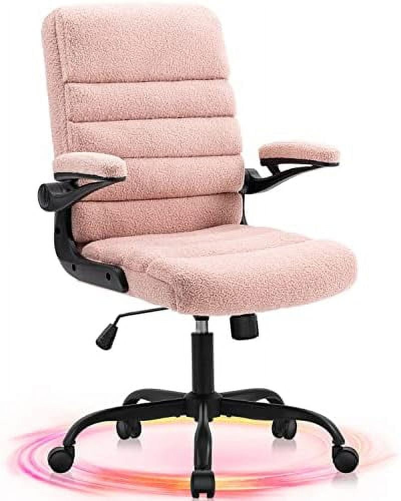Executive Office Chair Black Computer Chair with Wheels and Flip-up ...