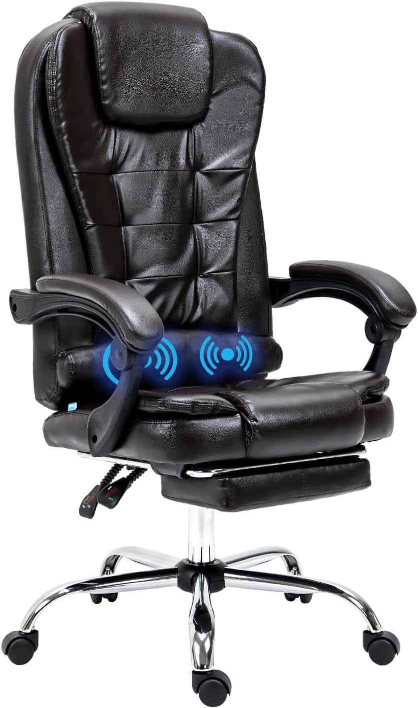 Executive Office Chair Black Ergonomic Office Chair High Back Reclining ...