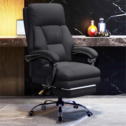 Executive Office Chair Comfortable Desk Chairs with Foot Rest High Back ...