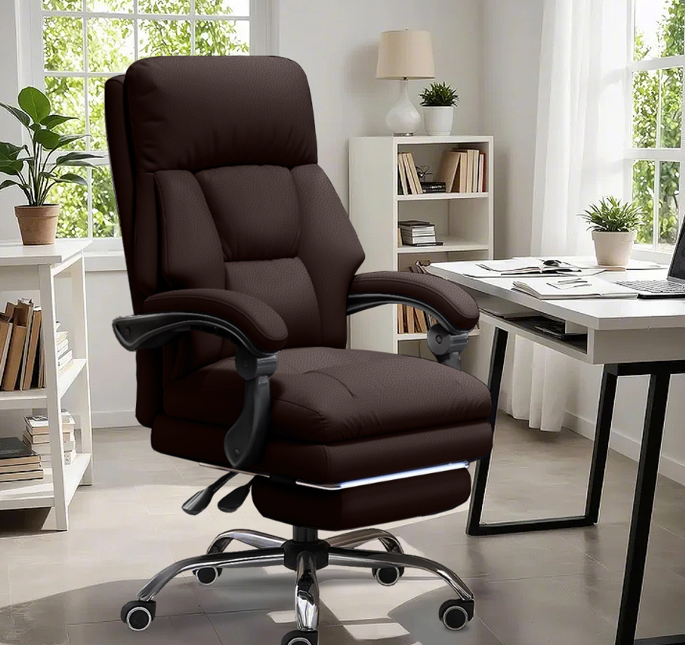 Executive Office Chair Comfortable Desk Chairs with Foot Rest High Back ...