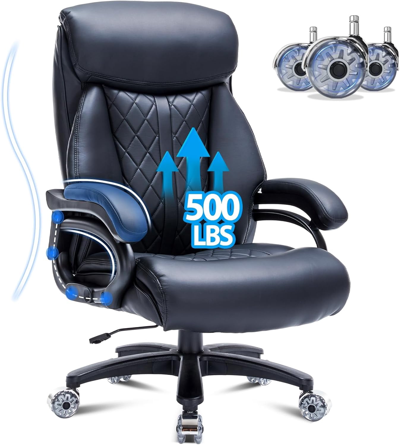 Executive Office Chair, Executive Desk Chair with Extra Wide Headrest ...