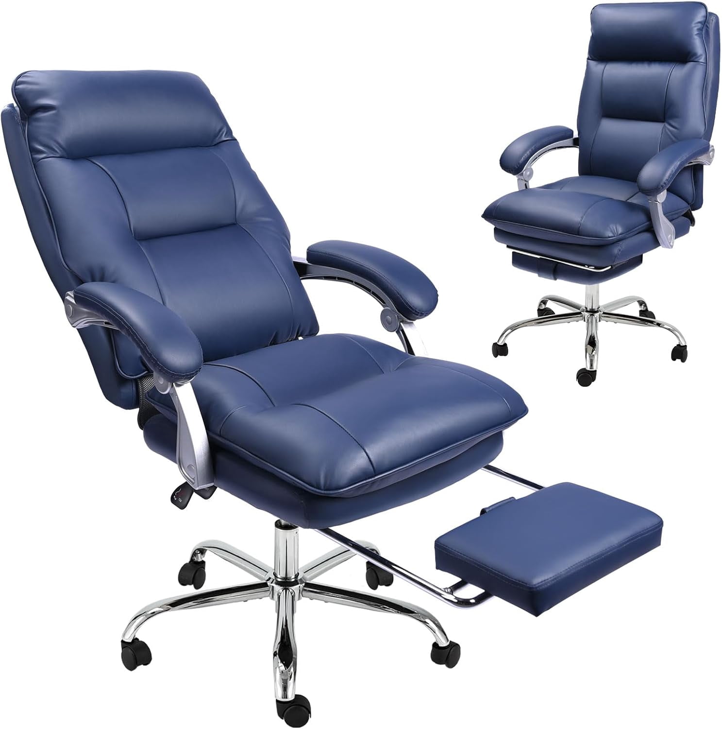 Executive Office Chair with Footrest Reclining Computer Gaming Chairs ...