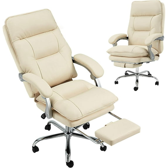 Executive Office Chair with Footrest Reclining Computer Gaming Chairs ...