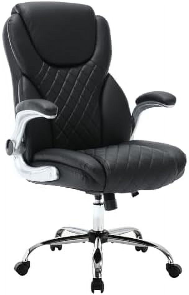 Executive Office Chair, High Back Faux Leather Ergonomic Office Desk ...