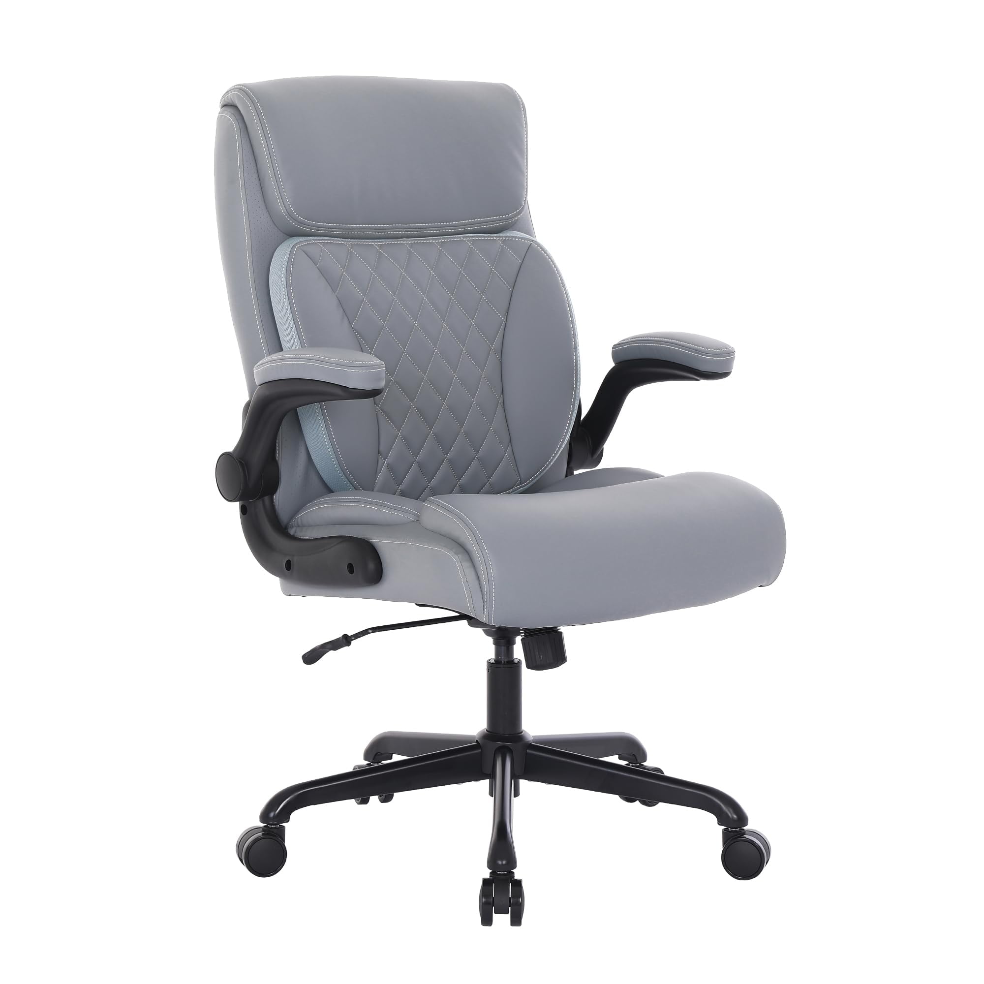 Executive Office Chair,PU Leather Computer Chair with Lumbar Support ...