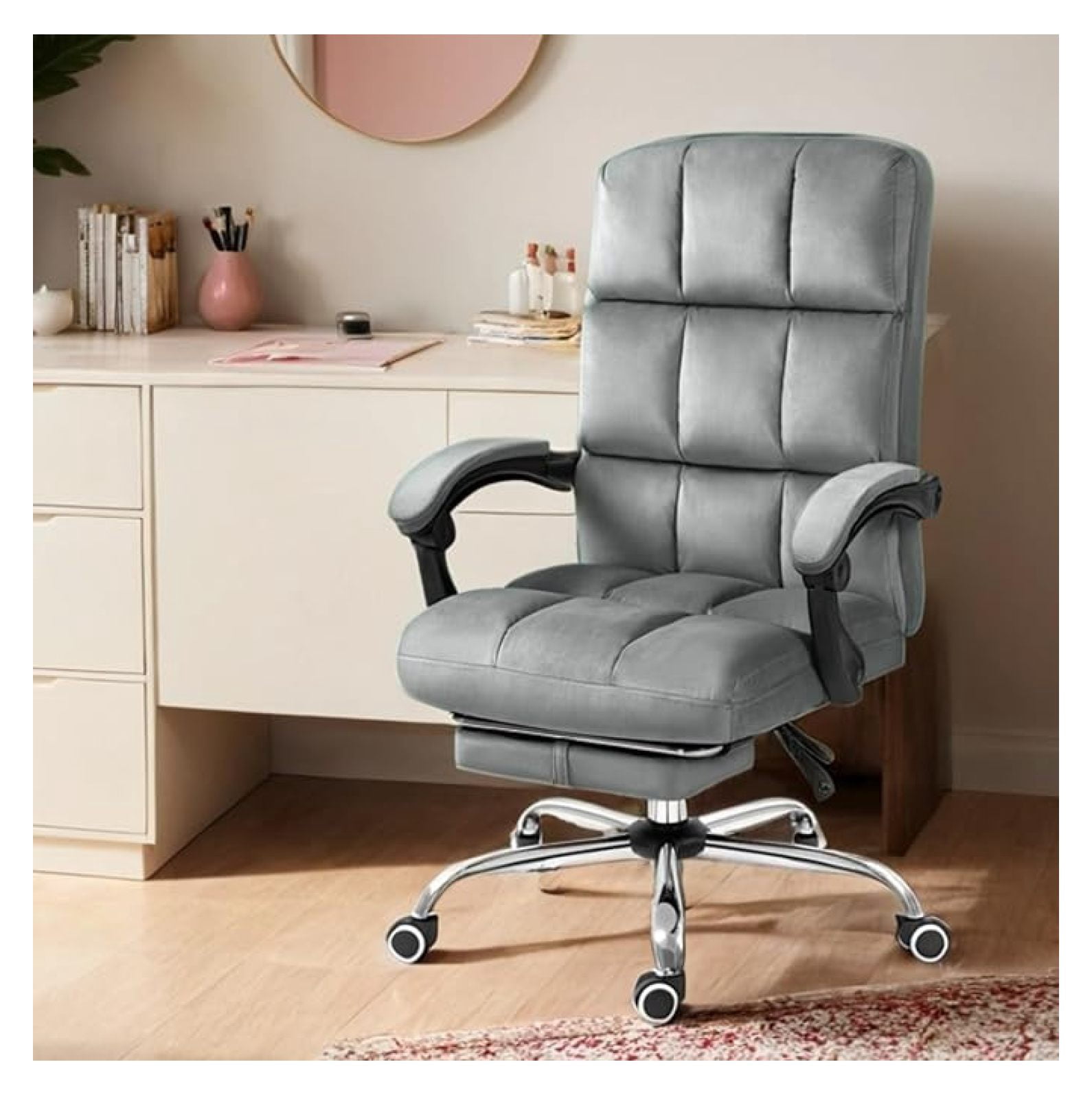 Executive Office Chair with Footrest, Ergonomic Comfy Desk Chair, High ...