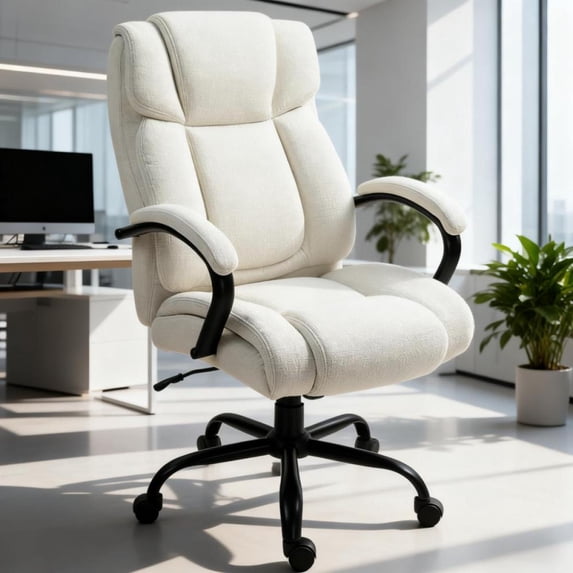 Executive Office Chair with Plush Padding - Adjustable Rolling Chair ...