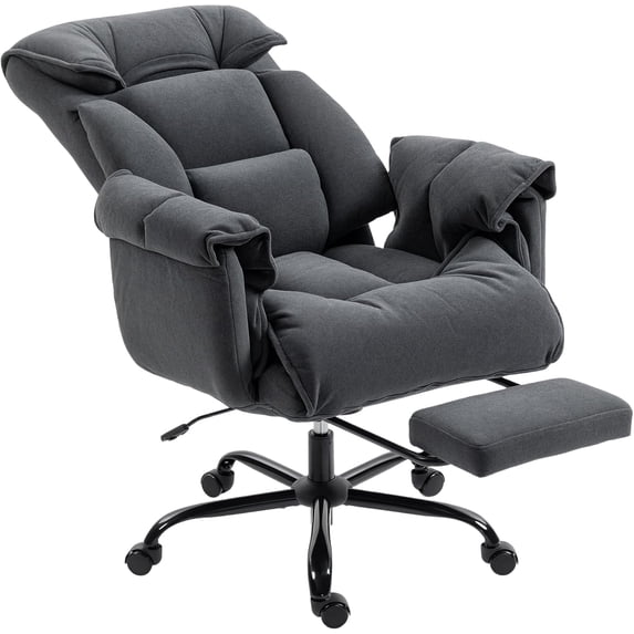 Executive Office Comfy with Foot Rest, Reclining Swivel Computer Desk ...