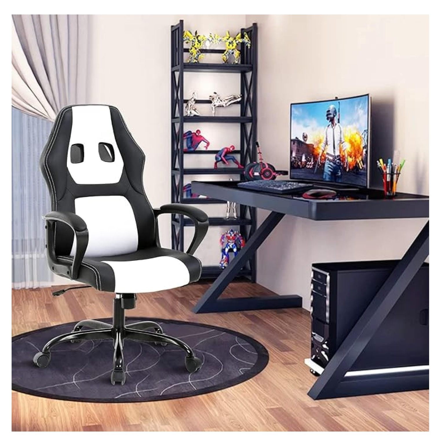 Executive PC Gaming Chair with Lumbar Support & Headrest - Ergonomic ...