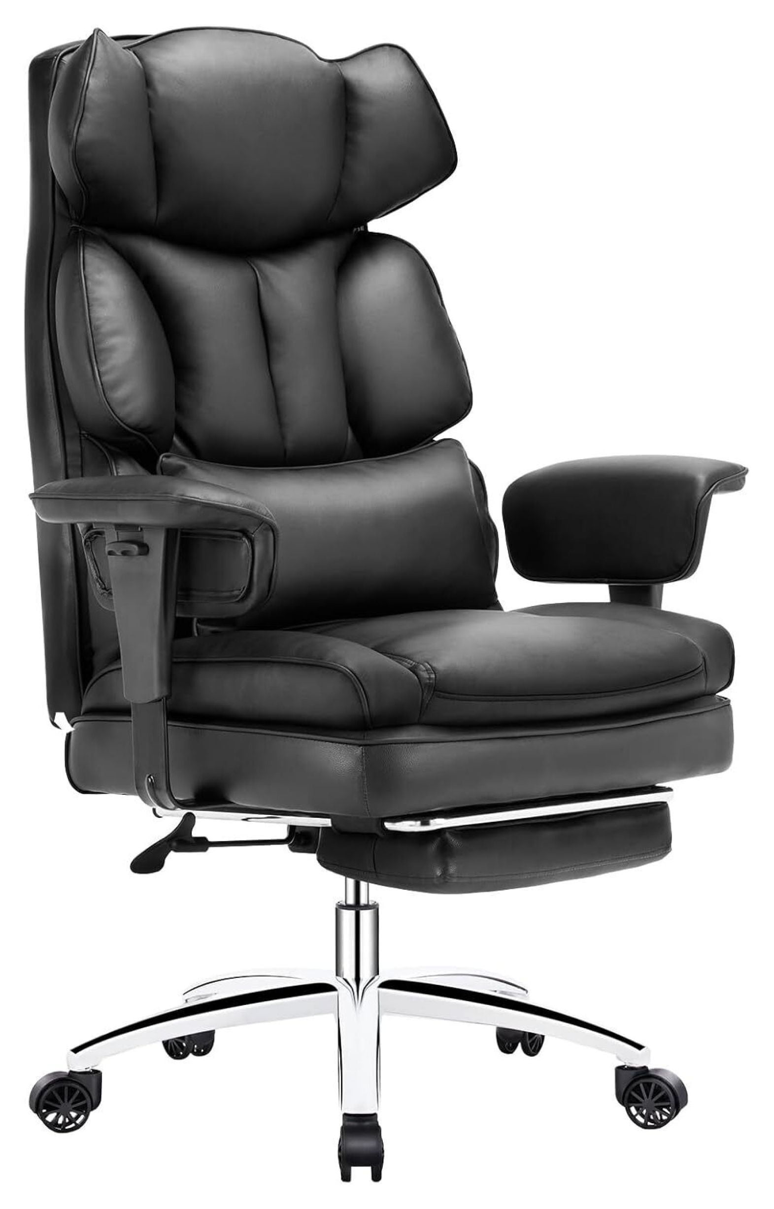 Executive Reclining Home Office Desk Chair Ergonomic w/ Footrest Lumbar ...