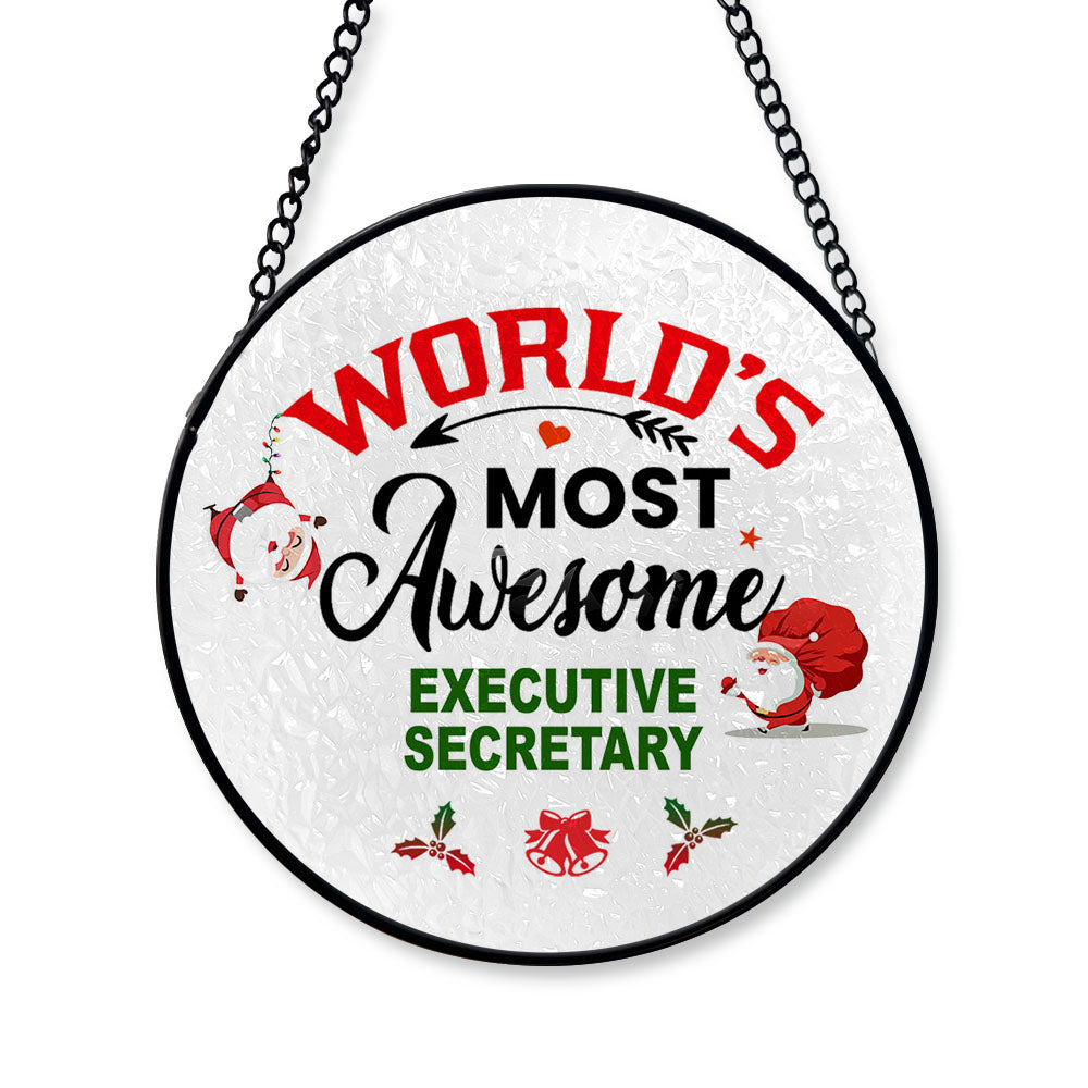 Executive Secretary Stained Glass Window Hanging 2025 Gifts for Men ...