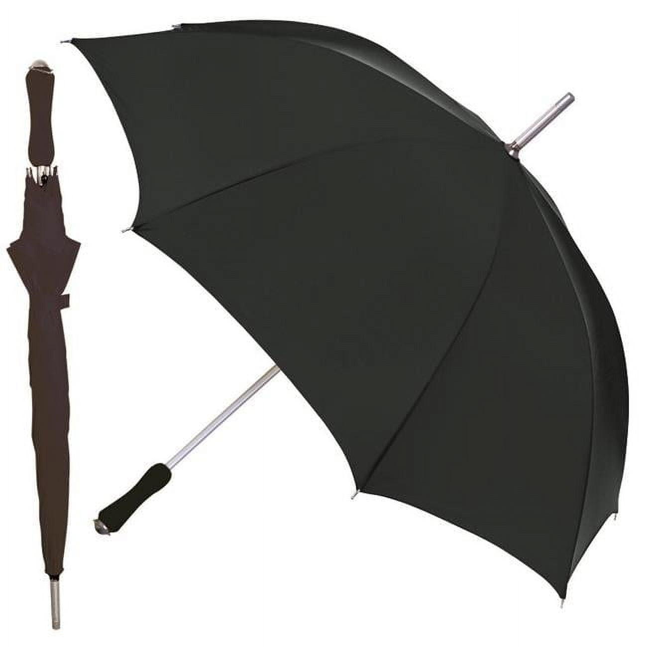 Executive Umbrella with Fiberglass Ribs Tips Black - Walmart.com