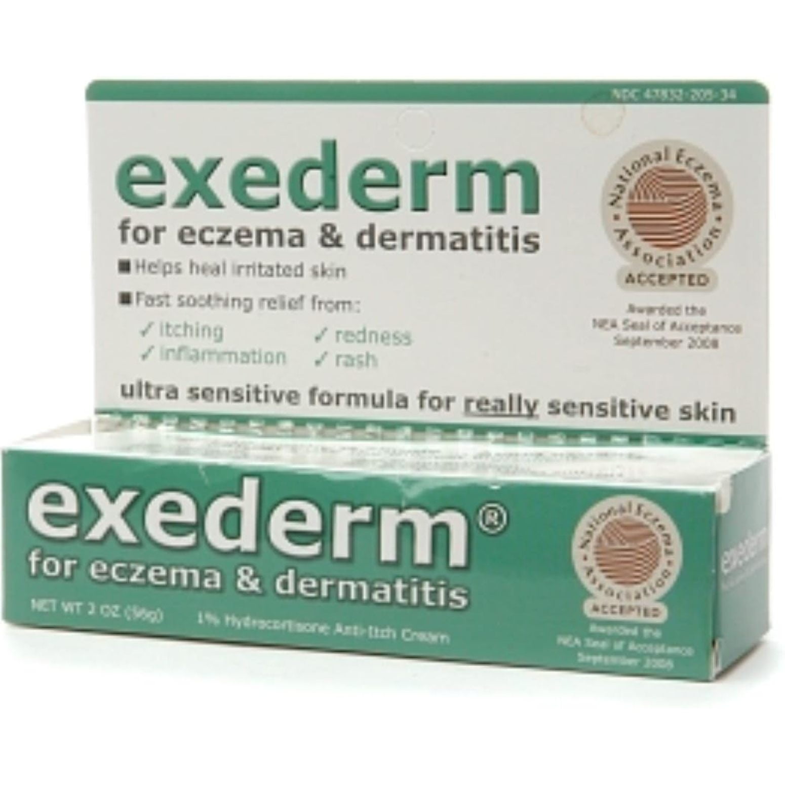 Exederm Flare Control Cream for Eczema & Dermatitis 2 oz (Pack of 5 ...