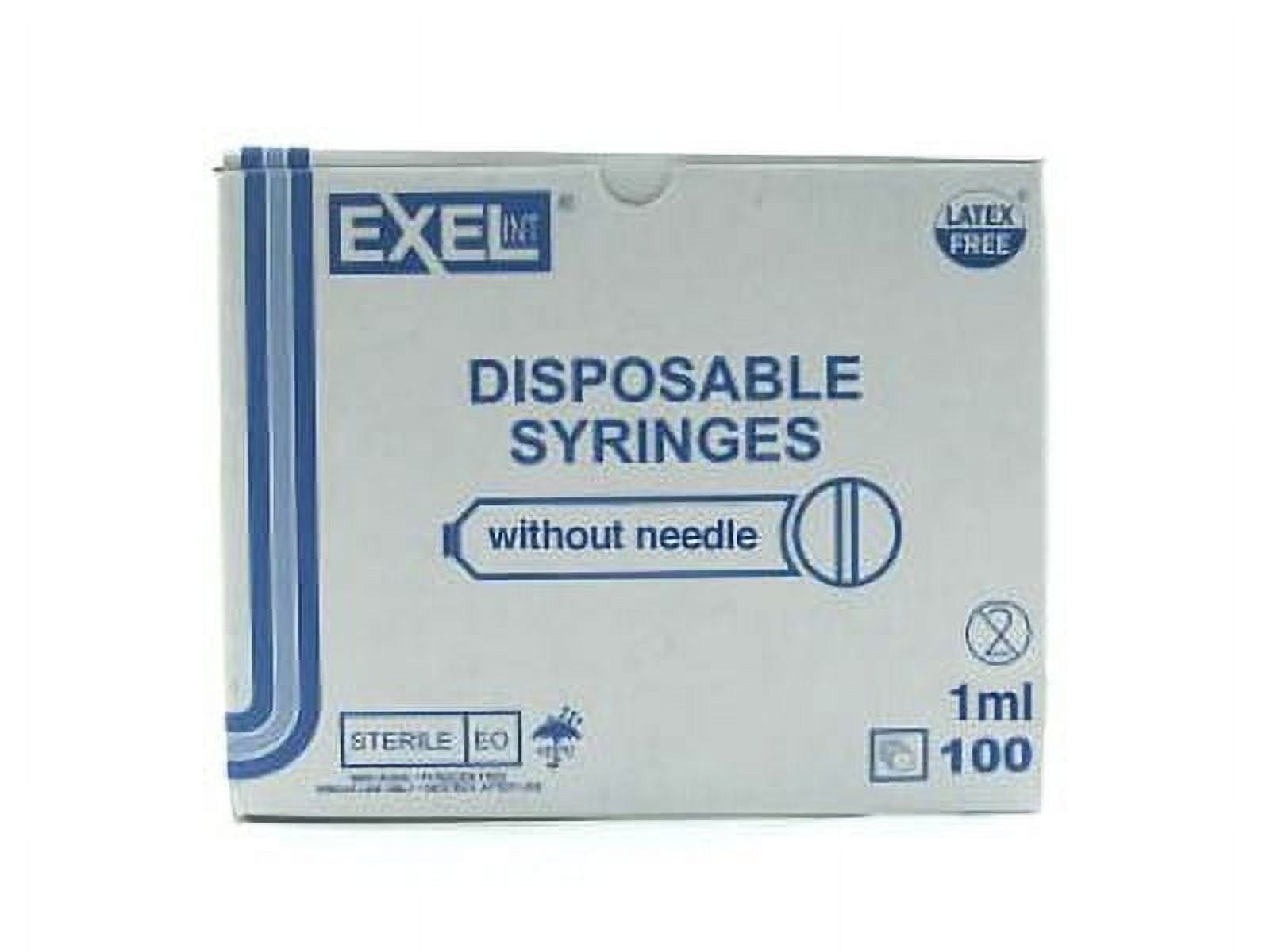 Exel Tuberculin Syringe with cap, 1cc, Luer Slip, 100/BOX - Walmart.com