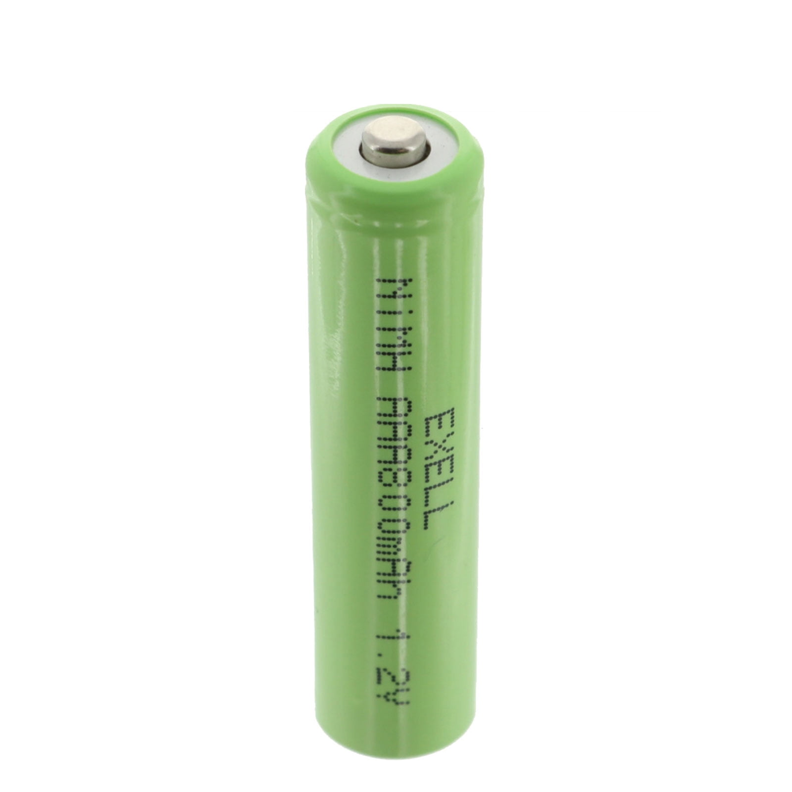 Exell 1.2V NIMH AAA 800mAh Rechargeable Button Top Battery - Walmart.com