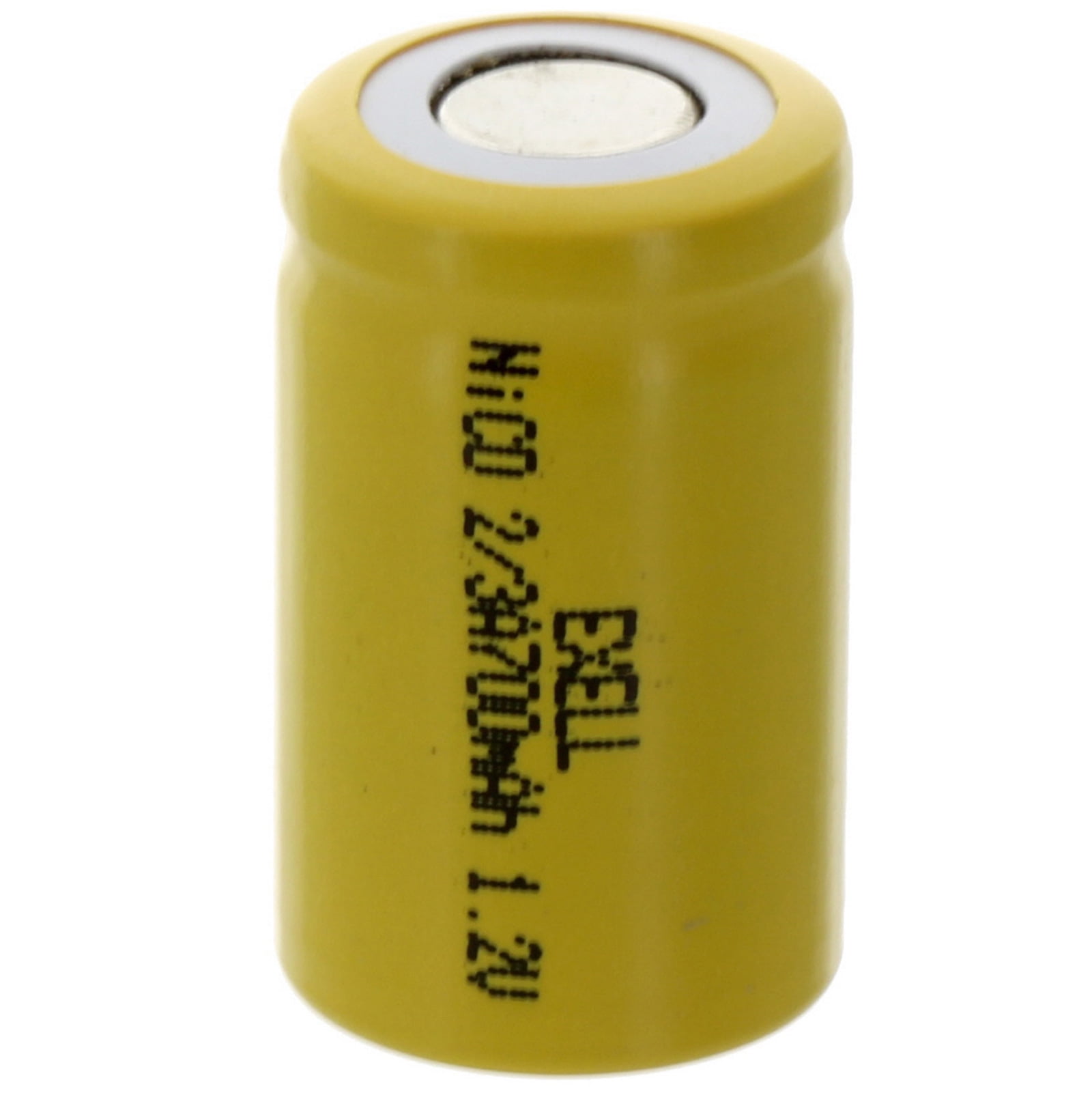 Exell 2/3A Size 1.2V 700mAh NiCD Flat Top Rechargeable Battery ...
