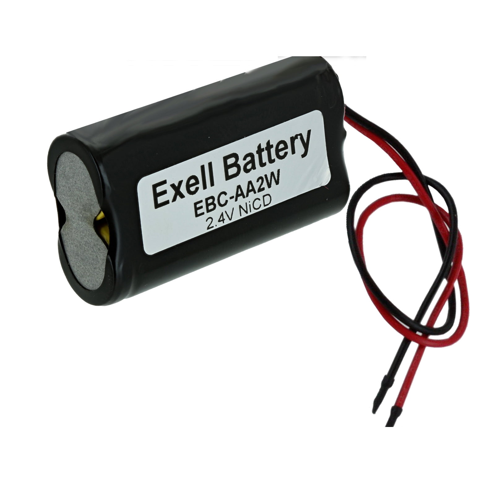 Exell 2.4V Custom NiCd 1000mAh Battery Pack w/ 5" AWG Bare Wire Leads ...