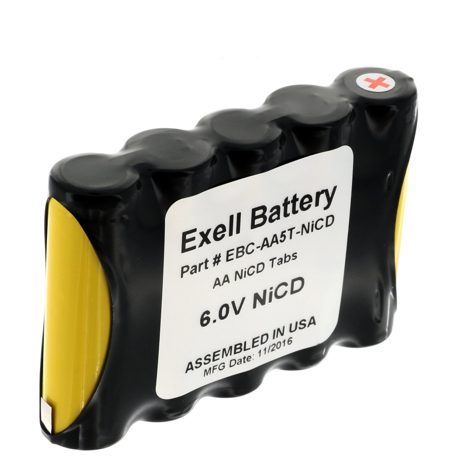 Exell 6V 1000mAh NiCd Battery Pack w/ Tabs Scanner Power Tool Torch ...