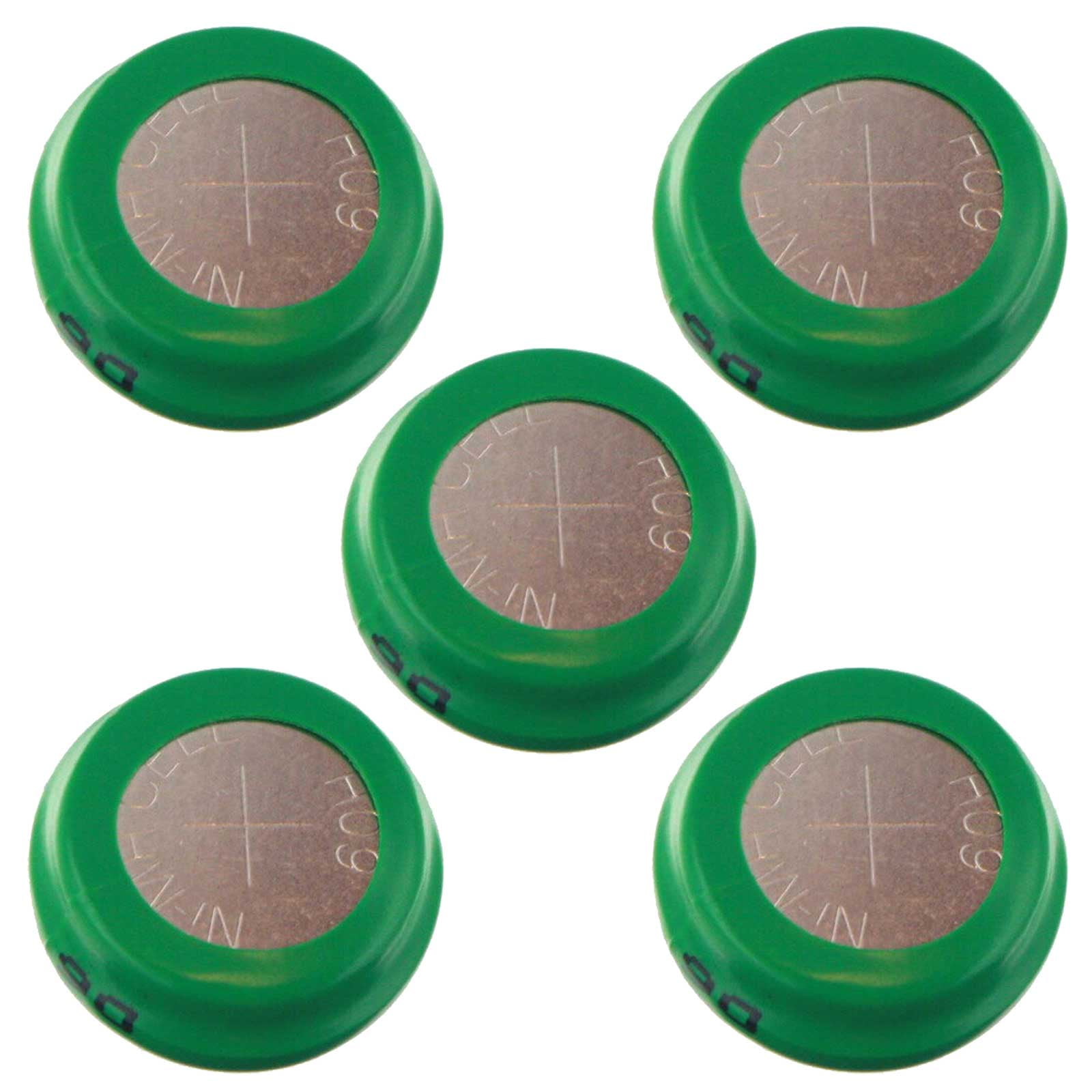 Exell Battery 5-Pack 1.2V 80mAh NiMH Rechargable Button Flat Top Batteries - Walmart.com