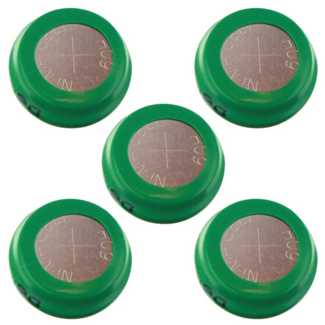Exell Battery 5-Pack 1.2V 80mAh NiMH Rechargable Button Flat Top Batteries - Walmart.com