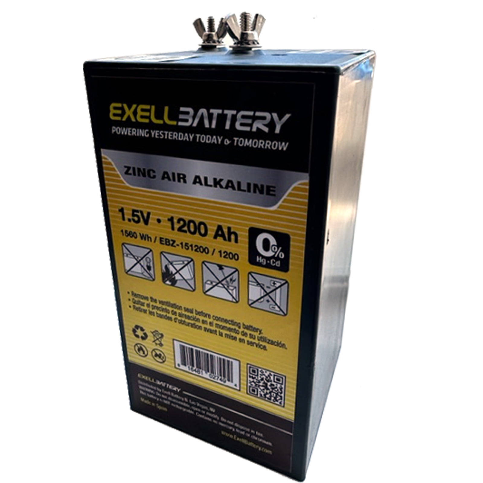 Exell Battery EBZ-151200 1.5V 1200Ah Zinc Air Alkaline Battery ...