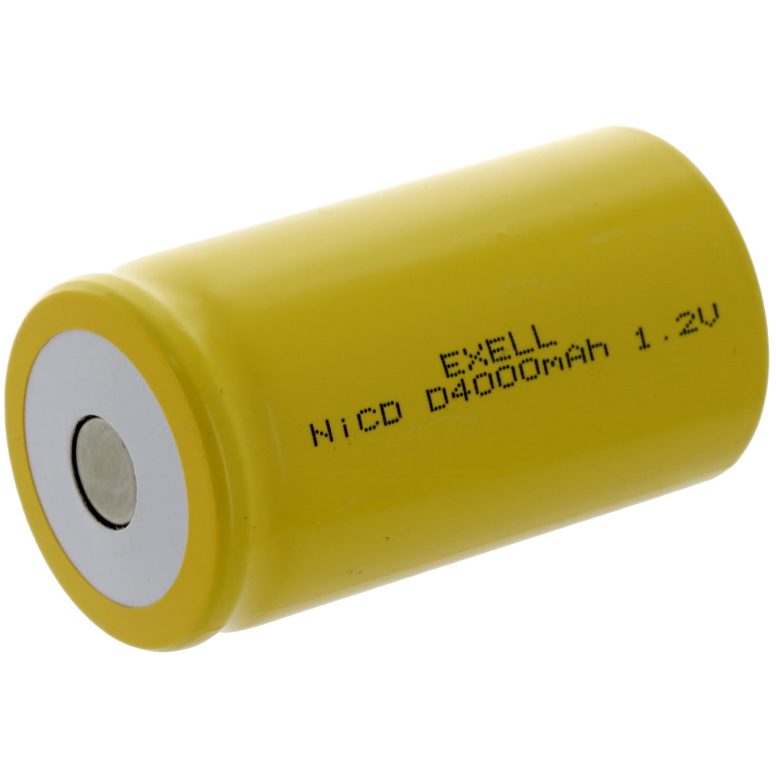 Exell D Size 1.2V 4000mAh NiCD Flat Top Rechargeable Battery - Walmart.com