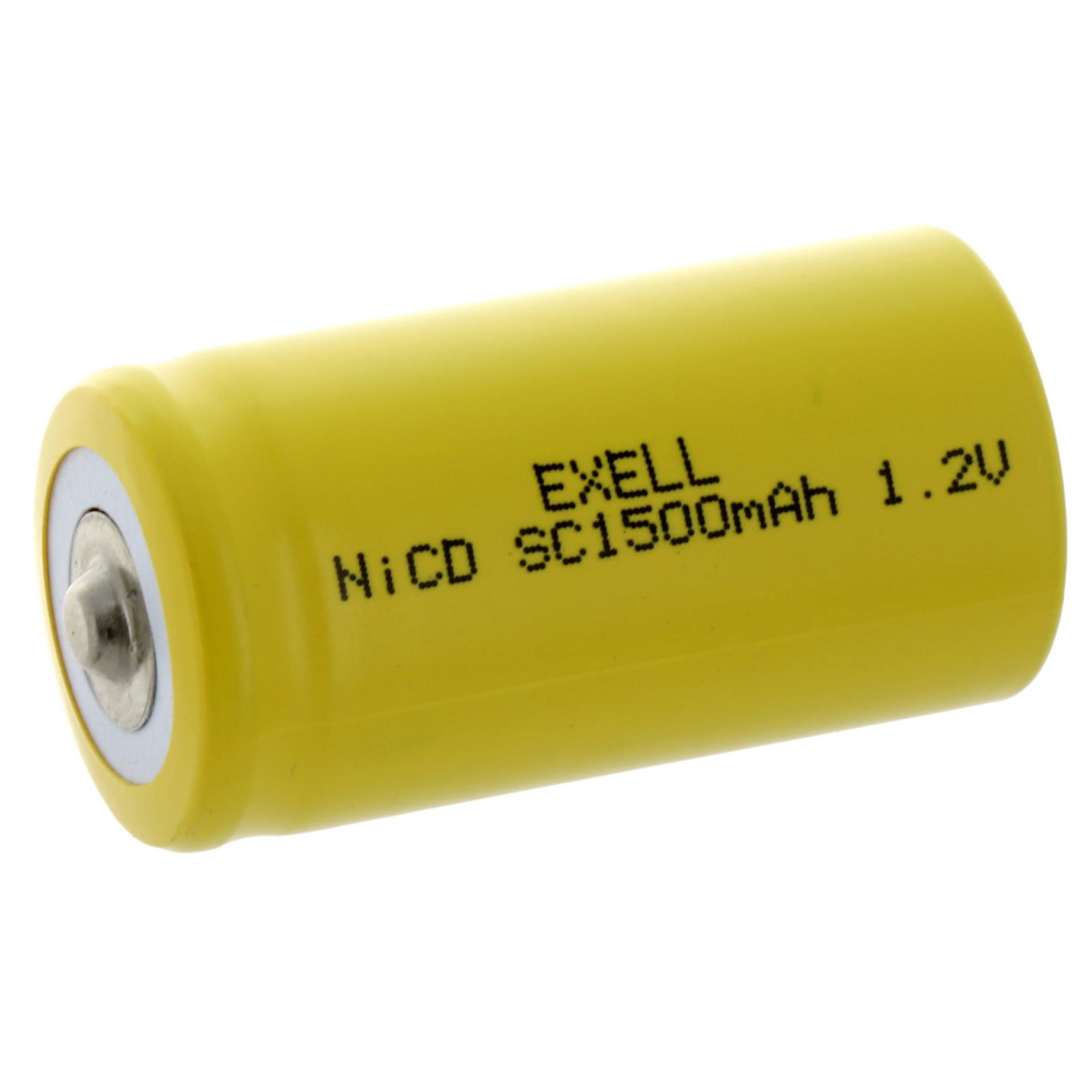 Exell SubC 1.2V 1500mAh NiCD Button Top Rechargeable Battery - Walmart.com
