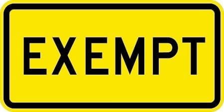 Exempt Plaque Sign Traffic Warning Signs Metal Sign Tin Sign 12x16 Inch ...