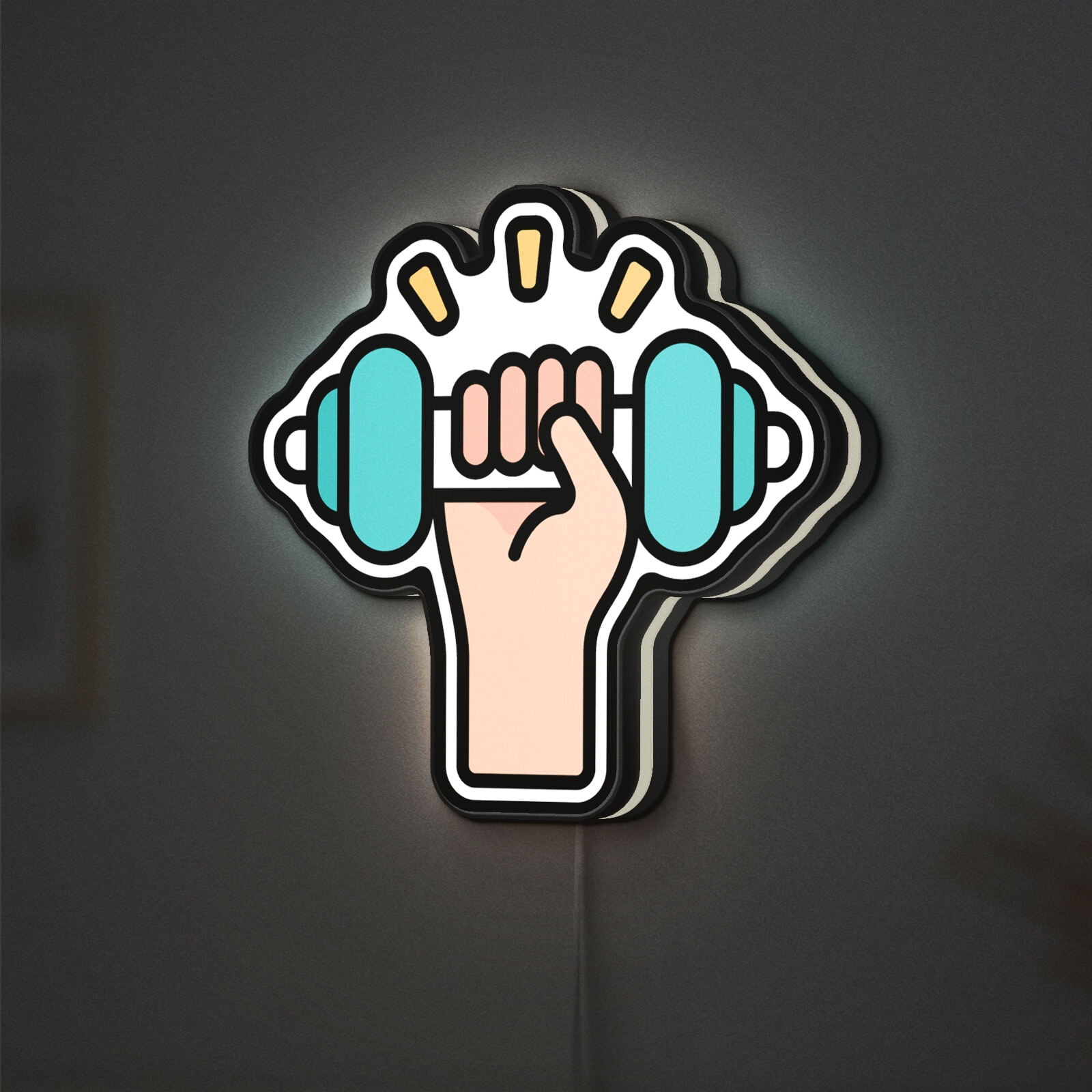 Exercise 3D Novelty Light Box for Fitness Motivation, Gym Lamp Decor ...